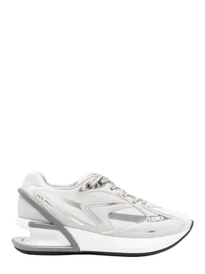 Fendi First 1 Leather Paneling Low-top Sneakers - White