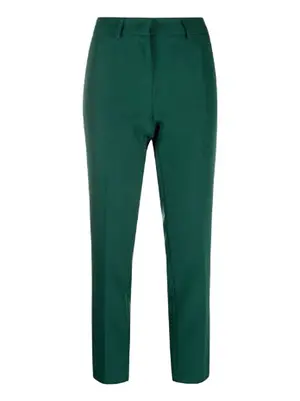 BLANCA VITA Cropped Tailored Trousers - Green