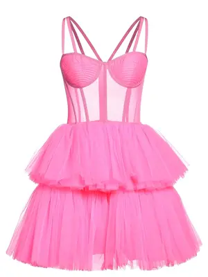 19:13 DRESSCODE Tulle Mini Dress - Pink