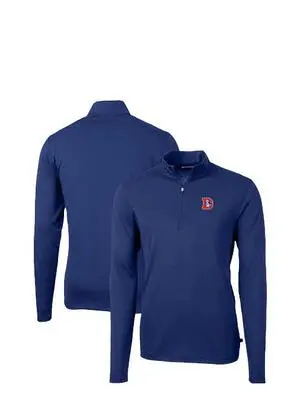 Cutter & Buck Denver Broncos Throwback Logo Quarter-zip Pullover Top - Royal