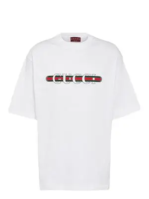 Gucci Logo Cotton Jersey T-shirt - White
