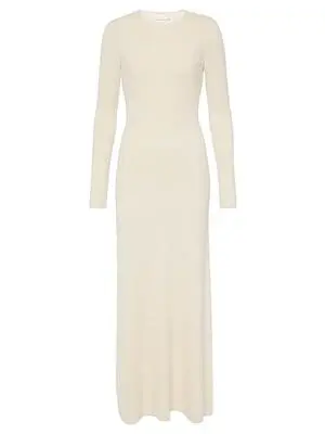Valentino Garavani Silk Bouclé Maxi Dress - White