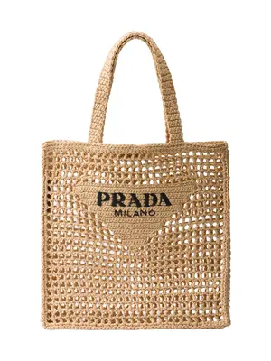Prada Crochet Tote Bag - Natural