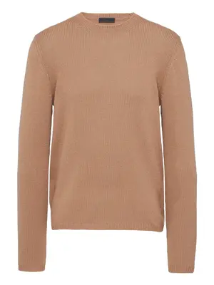 Prada Cashmere Crew-neck Sweater - Camel Brown
