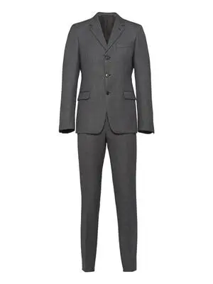 Prada Single-breasted Wool Suit - Slate Gray
