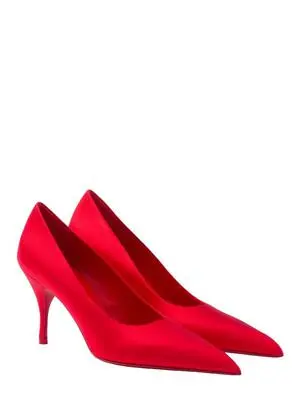 Prada Prada Satin Pumps Fiery Red