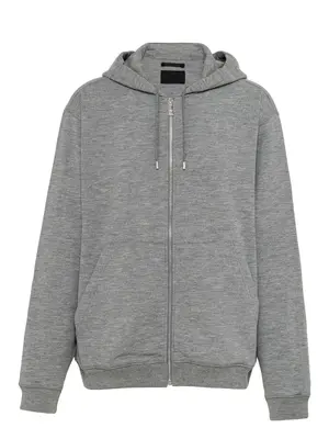 Prada Cashmere Blend Hoodie - Grey