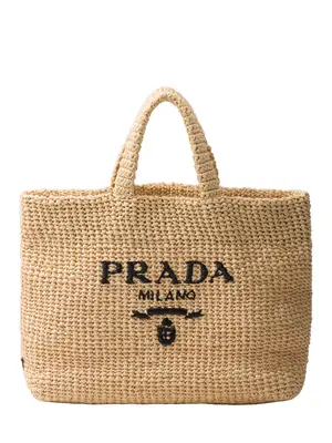Prada Crochet Tote Bag - Natural