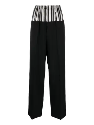 FENDI Panelled Striped Trousers