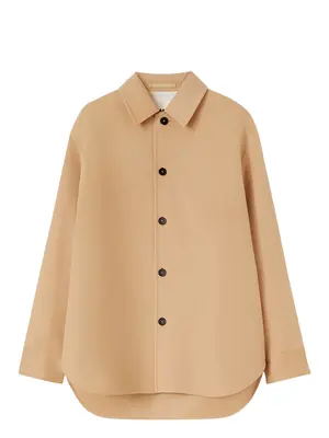 JIL SANDER Cashmere Shirt Jacket - Brown