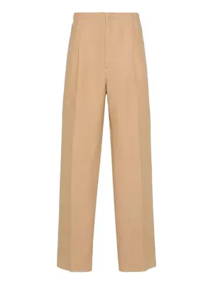 Fendi Canvas Straight-leg Trousers - Neutrals