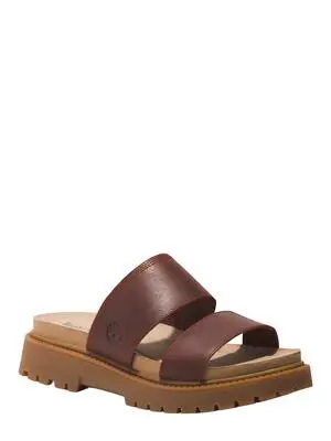 Timberland Clairemont Way Slide Sandal - Dark Red Full Grain