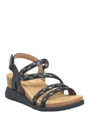COMFORTIVA Silvia Wedge Sandal - Black Multi