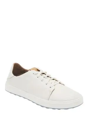 Olukai Wailea Waterproof Spikeless Golf Shoe - White/white