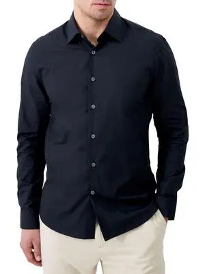 French Connection Poplin Button-up Shirt - Black