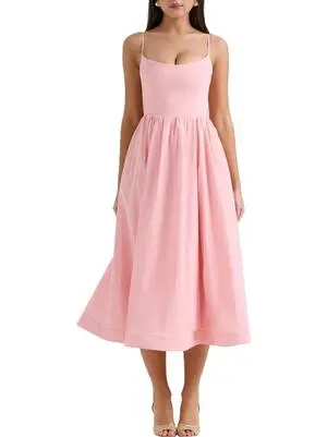 House Of Cb Lolita Fit & Flare Midi Sundress - Pink Flared