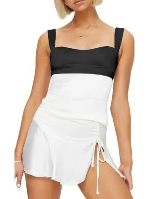 Princess Polly Colorblock Tank - Black/cream