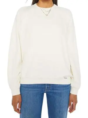 MOTHER The Biggie Concert Graphic Sweatshirt - Cream