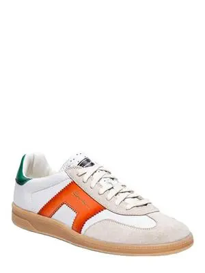 Santoni Olympic Low Top Sneaker - White Orange Green