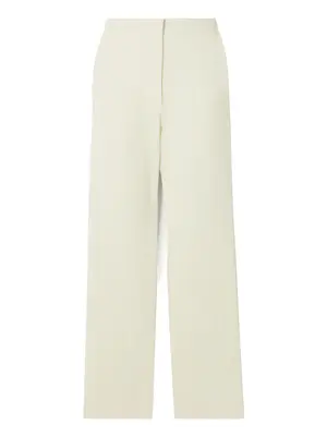 ABADIA Abadia Crepe Straight-Leg Pants
