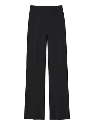 Lafayette 148 New York Crepe Knit Flared Ankle Pants - Black