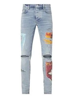 Amiri Playboy Magazine Denim Jeans - Light Vintage