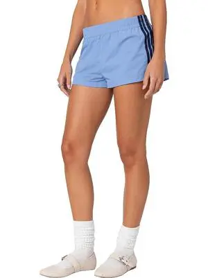 EDIKTED Nikki Nylon Shorts - Blue