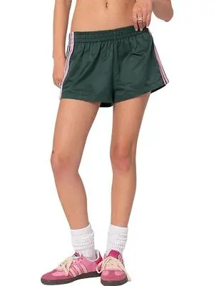 EDIKTED Nikki Nylon Shorts - Dark-green