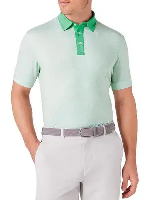 Mizzen+main Versa Short Sleeve Polo Lime Triangle Geo