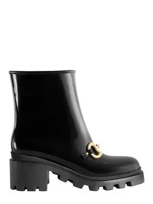 Gucci Horsebit Rain Boots - Black