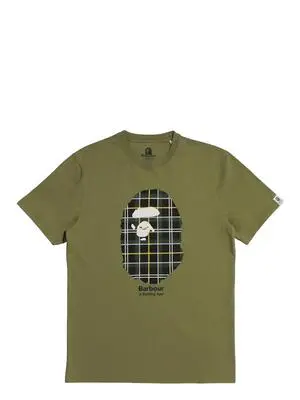 A BATHING APE X Barbour Tee Shirt - Green