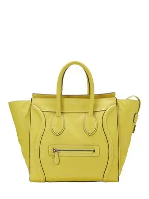 Celine Calfskin Leather Luggage - Yellow