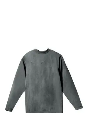 Yeezy Engineered Balenciaga Logo Long-sleeve Tee 'dark - Green
