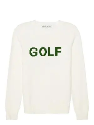 ELLSWORTH + IVEY Classic Crewneck Golf Knit Sweater - Green
