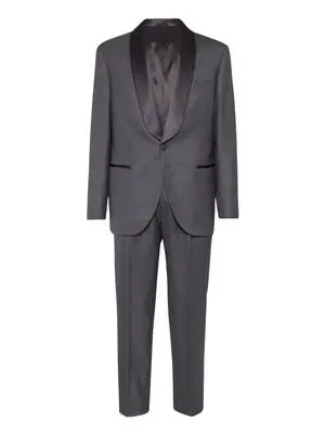 Brunello Cucinelli Single-breasted Wool Suit - Grey