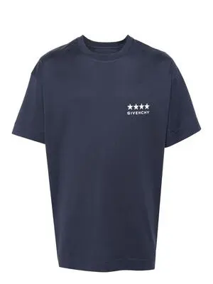 Givenchy 4g-print Cotton T-shirt - Blue