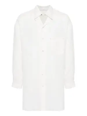 Yohji Yamamoto Contrast-stitching Linen Shirt - White