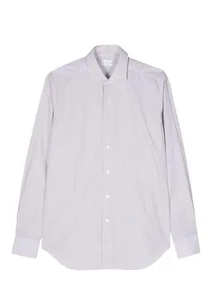 XACUS Striped Poplin Shirt - White