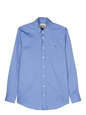 VIVIENNE WESTWOOD Orb-embroidered Shirt - Blue