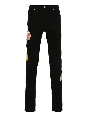 Amiri Travel Patch Skinny Jeans - Black