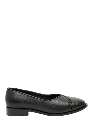 STUDIO CHOFAKIAN Leather Ballerina Shoes - Black