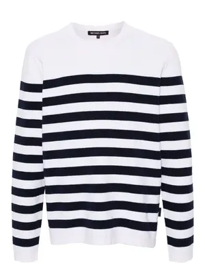 Michael Kors Striped Cotton Jumper - White