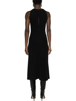 Givenchy Lace Appliqué Halterneck Midi Dress - Black