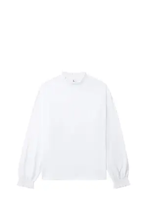 Random Identities Ruffled Cotton Sweatshirt - White
