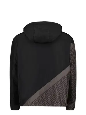 Fendi Ff-print Hooded Windbreaker - Black