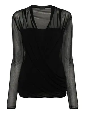 GIVENCHY Givenchy Mesh Wrap Blouse