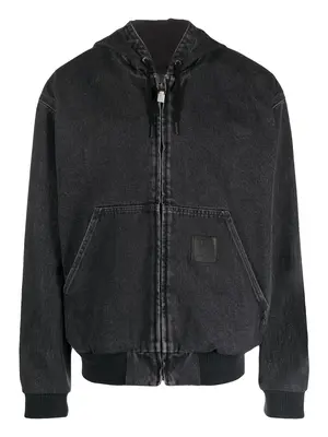 Givenchy Distressed-effect Cotton Hooded Jacket - Grey