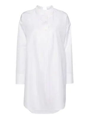 Givenchy Stand-up Collar Mini Shirt Dress - White