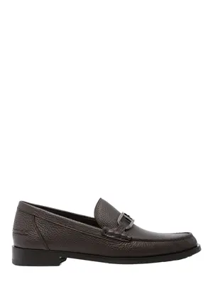 Fendi O’lock Leather Loafers - Brown