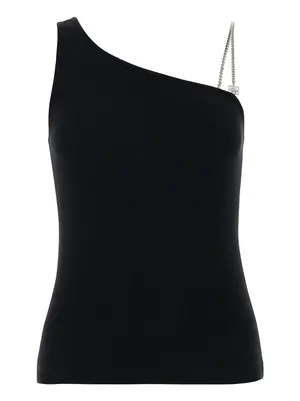 Givenchy 4g-plaque Ribbed-knit Tank Top - Black